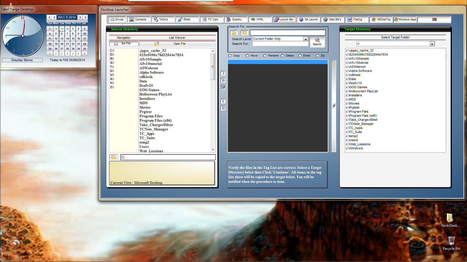PC Desktop: Application Launch Bar – Custome Database Design with Alpha ...